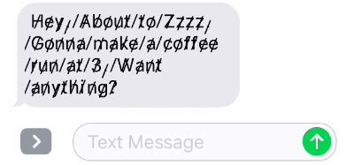 Unicode Slashthrough Slashthrough Text