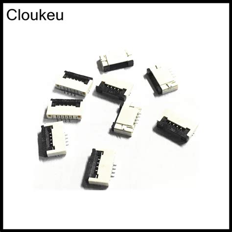 Pcs Ffc Connector Cable Socket Fpc Mm Pin Clamshell Bottom Contact Type In Connectors From