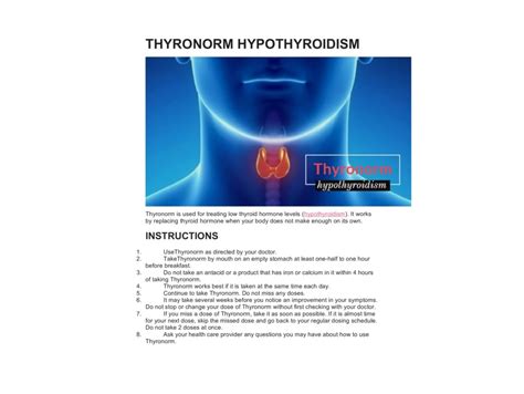 Ppt Thyronorm Hypothyroidism Powerpoint Presentation Free Download