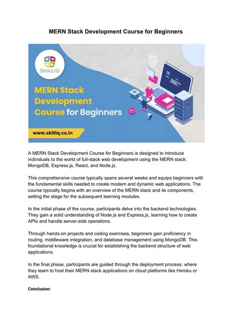 Ppt Mern Stack Development Course Powerpoint Presentation Free