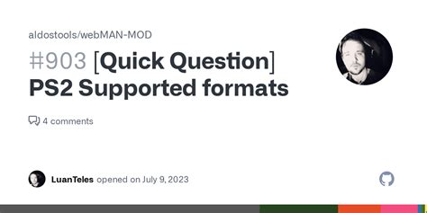 Quick Question Ps2 Supported Formats · Issue 903 · Aldostoolswebman
