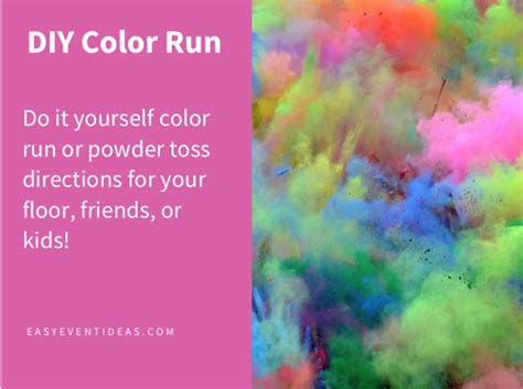 DIY Color Run Ra Programming Color Run College Event Ideas