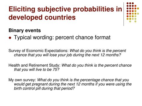 Ppt Measuring Subjective Expectations In Surveys Powerpoint