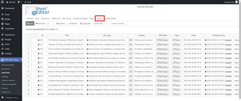 How To Import WordPress Posts From Google Sheets WP Sheet Editor