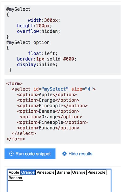 Show Html Select Value Stack Overflow
