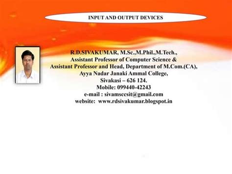 ppt on input and output devices pptx