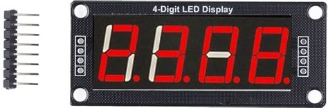 Jp Ledディスプレイモジュール 4桁 7セグメント Ledセグメントデジタルディスプレイモジュール 4個入り Tm1637mra172aレッド 産業・研究開発用品