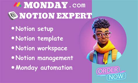 Setup Customized Notion Template Workspace Be Monday Expert Monday Automation By Jacksonharry414