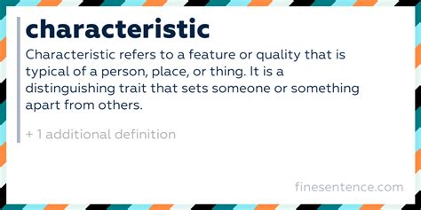 Characteristic Definition Meaning And Examples In English