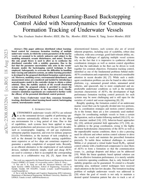 pdf distributed robust learning based backstepping control aided with