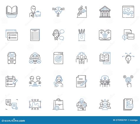 Work Procedure Line Icons Collection Systematic Multistep Sequential Structured Routinized
