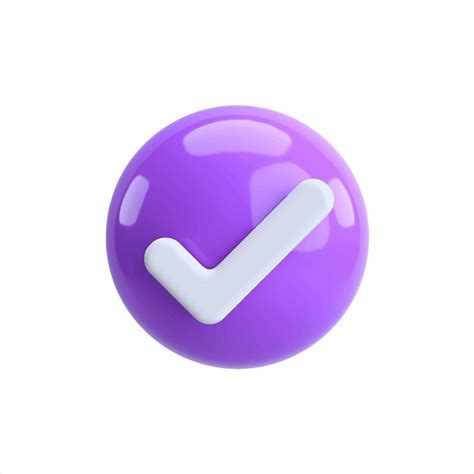 3d Checkmark Icon Purple Color Vector Premium Ai Generated Vector