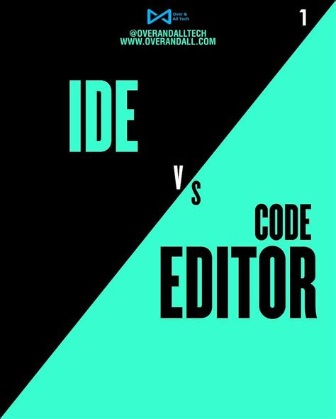 the difference between ide and code over and all tech