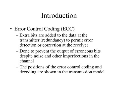 Ppt 3f4 Error Control Coding Powerpoint Presentation Free Download Id909446