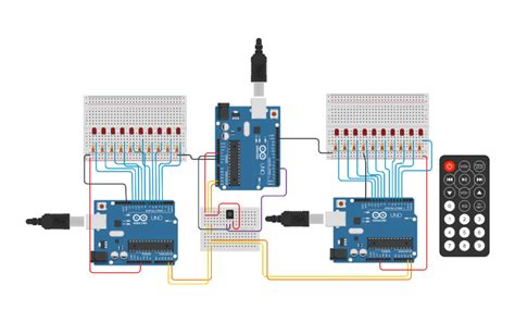 Circuit Design Master And Slave Ir Tinkercad