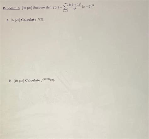 Solved Problem 3 30 Pts Suppose That Chegg Com