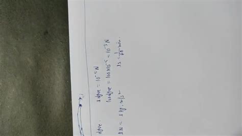 The Magnitude Of Force In Cgs System Is 100 Dyne Let Kilogram Metre And