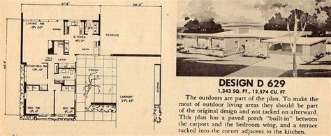Vintage House Plan D 629 23 Bed 15 Bath Carport