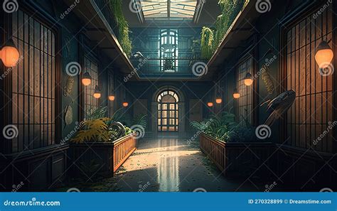 Exploring The Biology Lab A Student Examines Specimens Stock