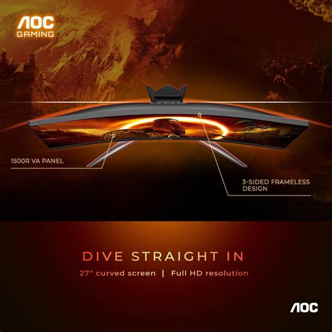 AOC C27G2Z FreeSync Premium Curved IPS Gaming Monitor