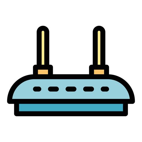 Wireless Modem Icon Color Outline Vector 15032236 Vector Art At Vecteezy