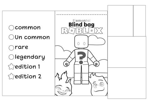 Paper Diy 🔥엘리멘탈 로블록스 블라인드백💧 무료도안 무료배포 네이버 블로그