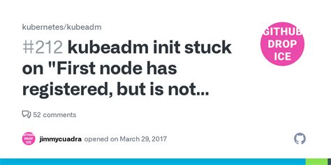 Kubeadm Init Stuck On First Node Has Registered But Is Not Ready Yet
