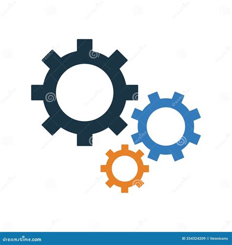 gear options preferences icon glyph style vector eps stock vector