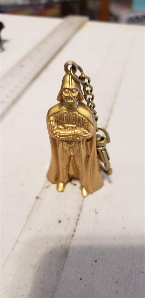 Star Wars Metal Key Chain Darth Vader Gold Color Good Condition Etsy