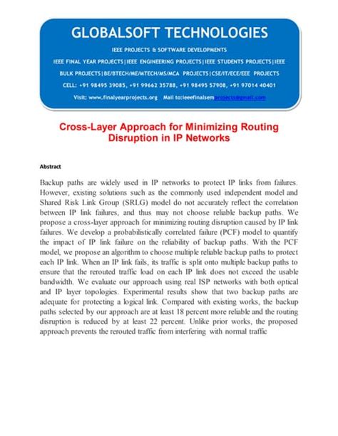 Ieee 2014 Java Parallel Distributed Projects Cross Layer Approach For