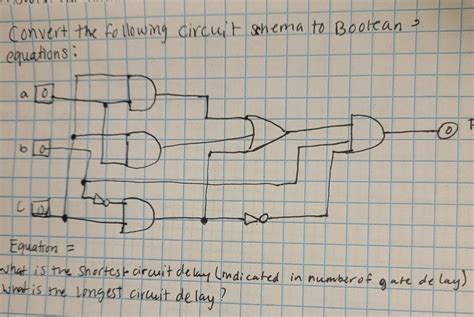 solved convert the following circuit schema to boolean