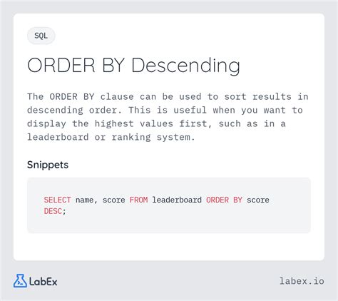 Order By Descending