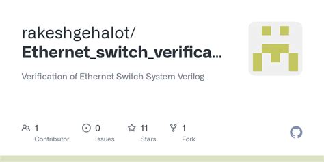 github rakeshgehalot ethernet switch verification verification of