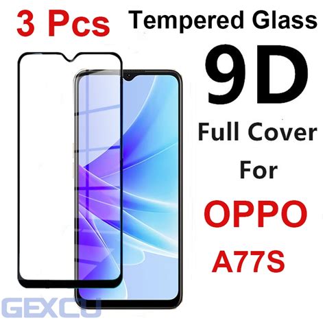Oppo A77s Tempered Glass Screen Protector Full Screen 3pcs Anti Shatter