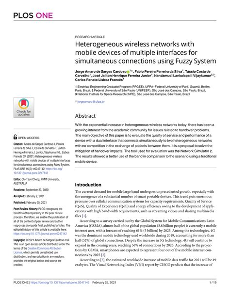 Pdf Heterogeneous Wireless Networks With Mobile Devices Of Multiple