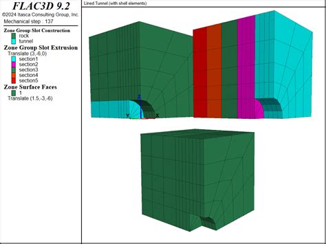 lined tunnel with shell elements — itasca software 9 2 documentation