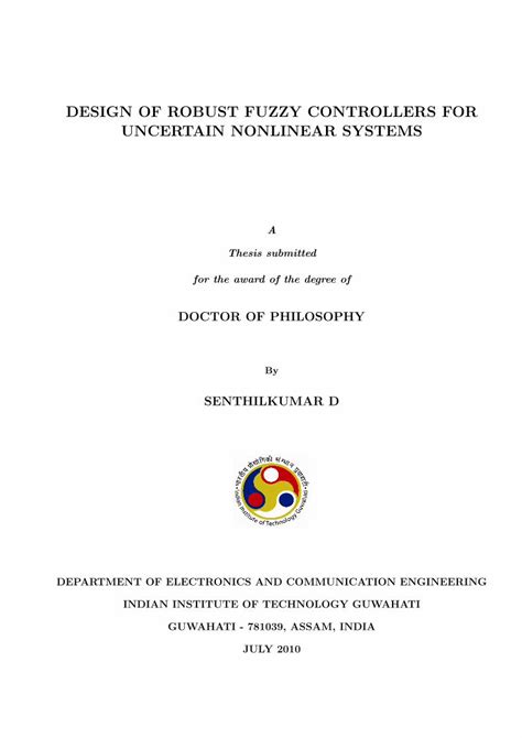 PDF DESIGN OF ROBUST FUZZY CONTROLLERS FOR DESIGN OF ROBUST FUZZY CONTROLLERS FOR