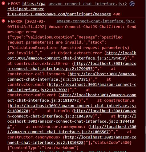 Failed To Send Message From Customer Side · Issue 90 · Amazon Connect Amazon Connect Chat Ui