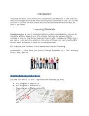 Lesson 2 - Union Intersection Complement and Difference of Sets.docx - Introduction This node ...