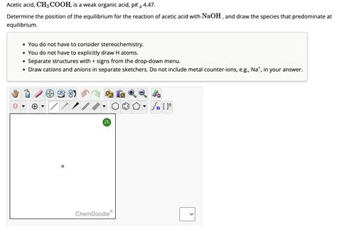 Solved Acetic Acid Ch3cooh Is A Weak Organic Acid