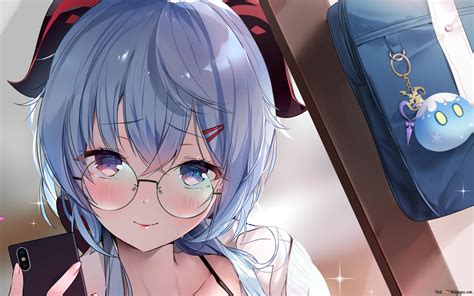 Pretty Cute Spectacle Girl Ganyu Genshin Impact Hd Wallpaper Download