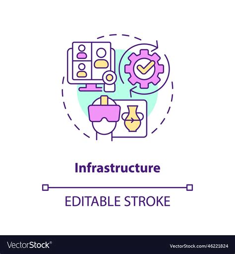 Infrastructure Concept Icon Royalty Free Vector Image