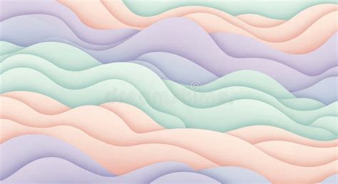 Abstract Pastel Wave Background Soft Hues And Layered Design Stock Image Image Of Background