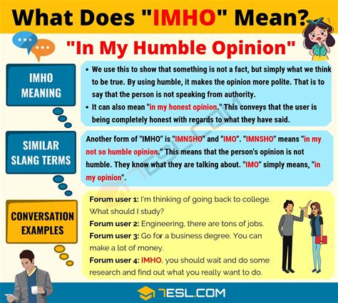 IMHO Meaning What Does IMHO Mean ESL