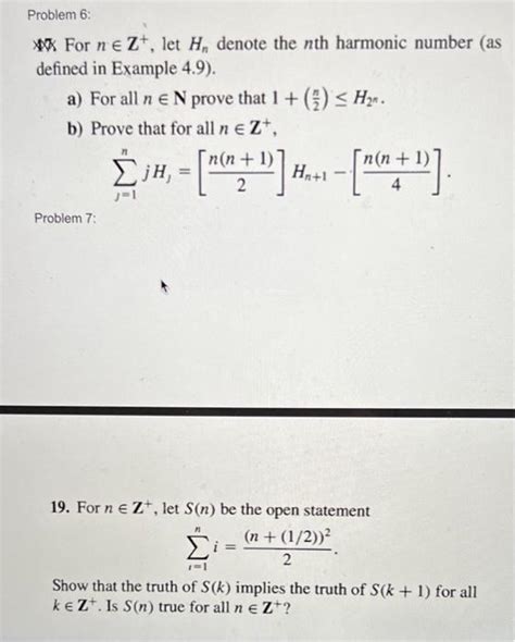 Problem 6 Qt For NZ Let Hn Denote The Nth Chegg Com