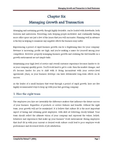 Chapter 6 Managing Growth And Transaction Pdf Analytics Marketing