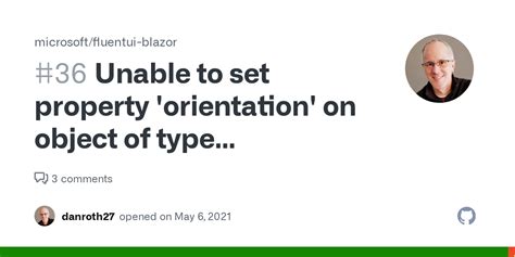 Unable To Set Property Orientation On Object Of Type Microsoftfast