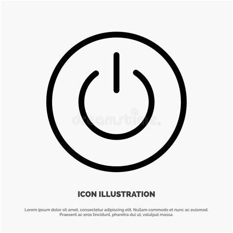 Interface On Power Ui User Line Icon Vector Stock Vector