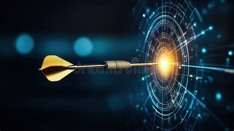digital dartboard captures the moment a dart strikes the bullseye stock