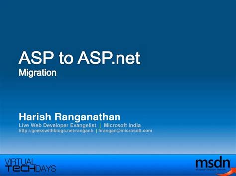 ppt asp to asp migration powerpoint presentation free download id
